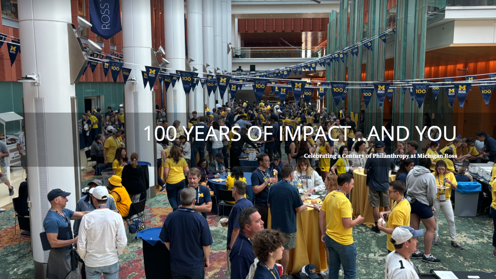 100 Years of Philanthropy at Michigan Ross | Michigan Ross